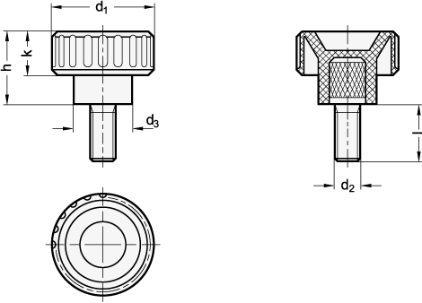 JW Winco - Free CAD models - EN 591 Plastic Knurled Screws, with Steel ...