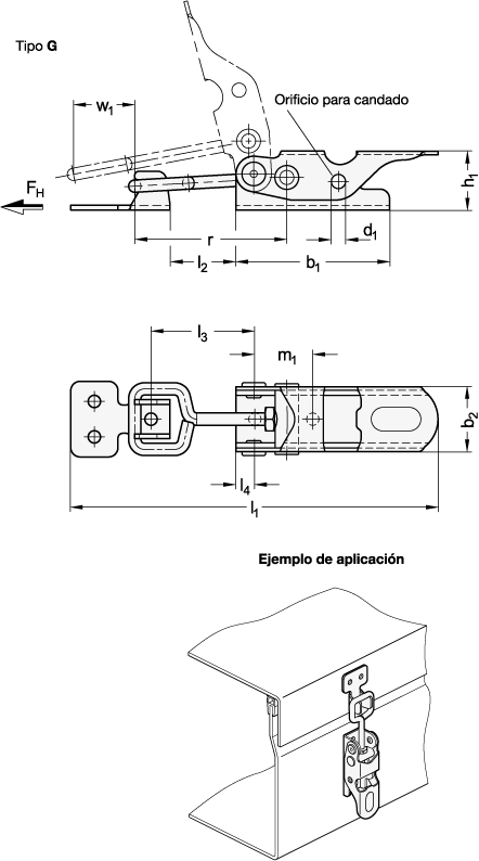 JW Winco - Archivos CAD gratuitos - GN 761 Pestillos de palanca, de ...