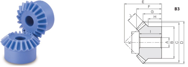 KHK USA Inc - Free CAD models - Plastic Miter Gears (PM) - TraceParts