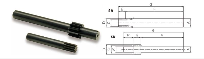 KHK USA Inc - Archivos CAD gratuitos - Spur Pinion Shafts (SSS ...