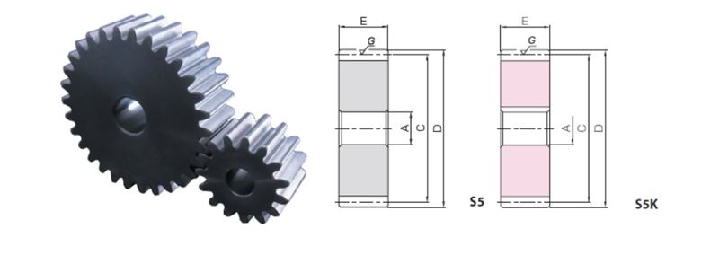 KHK USA Inc - Archivos CAD gratuitos - Ground Hubless Spur Gears (SSAG ...