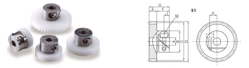 KHK USA Inc - Free CAD models - Acetal F-Loc Hub Spur Gears (DSF ...