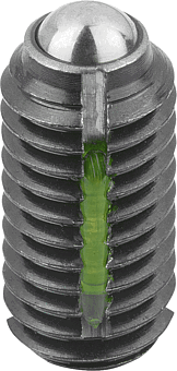 KIPP - Free CAD models - Spring plungers with slot and ball, steel ...