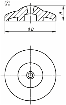 KIPP - Archivos CAD gratuitos - Discos para pies regulables ECO, forma ...