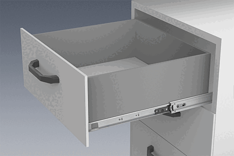 KIPP - Free CAD models - Telescopic slides, steelfor surface mounting ...