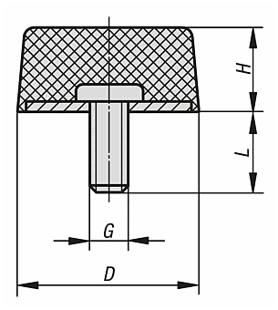 KIPP - Free CAD models - Rubber buffers stainless steel type K conical ...