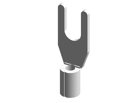 K.S. Terminals Inc. - Free CAD models - Non-insulated spade terminal SN ...