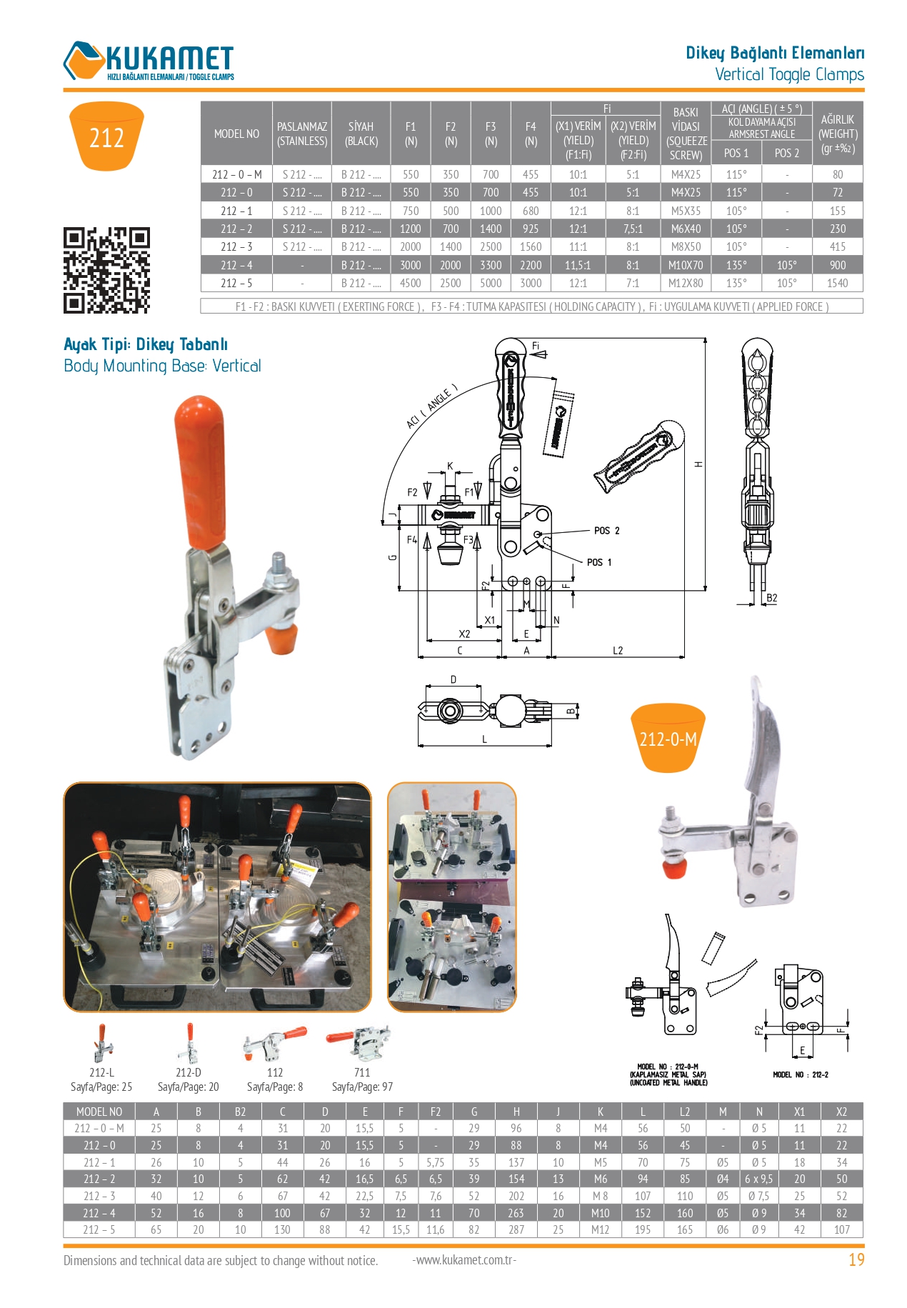 KUKAMET - Archivos CAD gratuitos - 212-L Vertical Toggle Clamps ...
