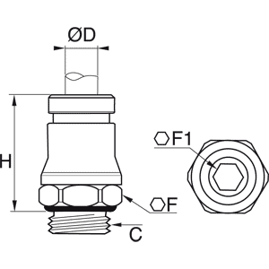 Parker Legris Connectic Low Pressure - Free CAD models - MALE STUD, BSP ...