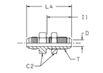 Parker - Free CAD models - T-Lok Bulkhead union - TraceParts