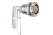 LEMO - Free CAD models - Fixed receptacle with two nuts and elbow ...