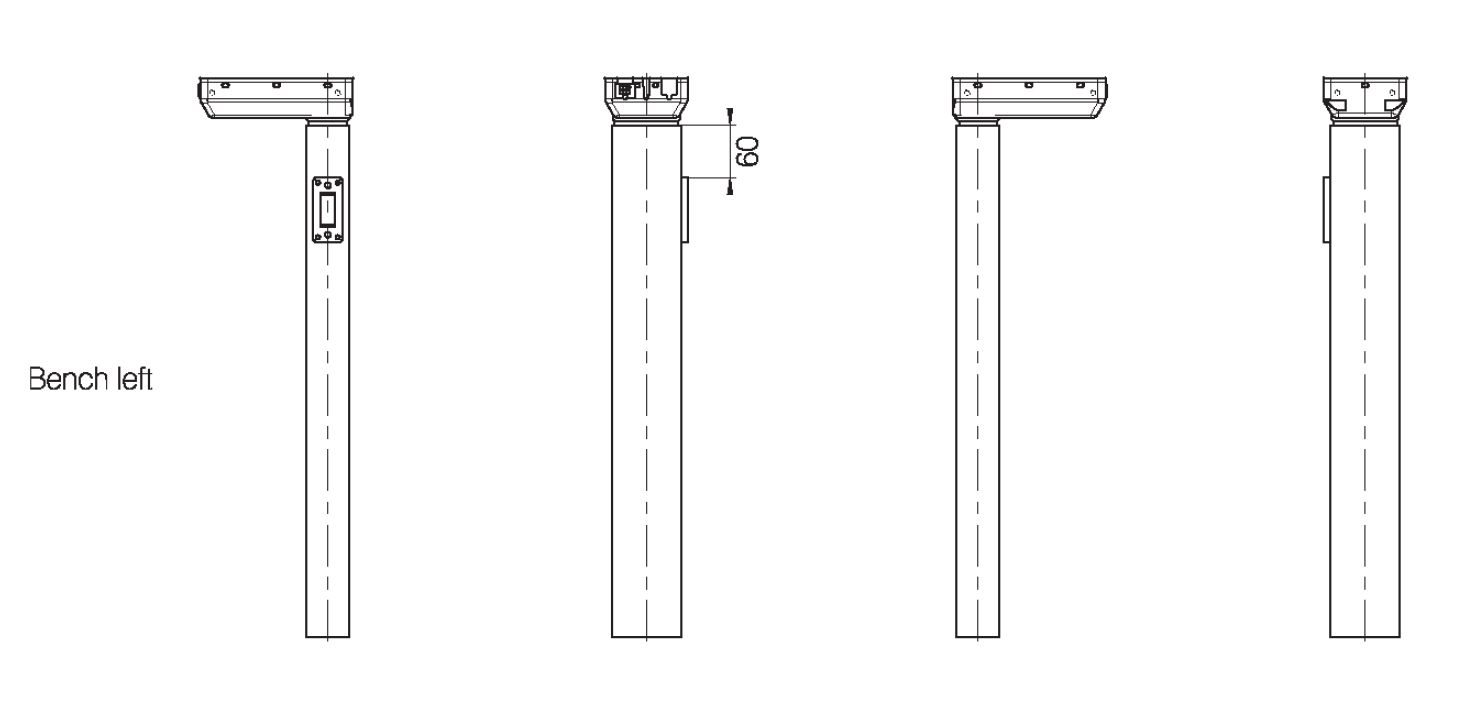 LINAK - Kostenlose CAD Modelle - Electric Lifting Column DESKLIFT DL5 ...