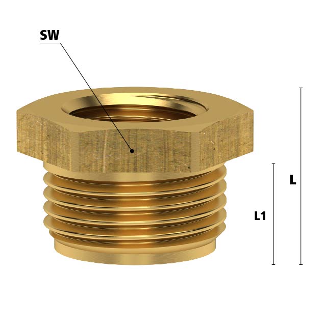 LÜDECKE GmbH - 免费 CAD 模型 - Male thread- / Female thread-reducing ...