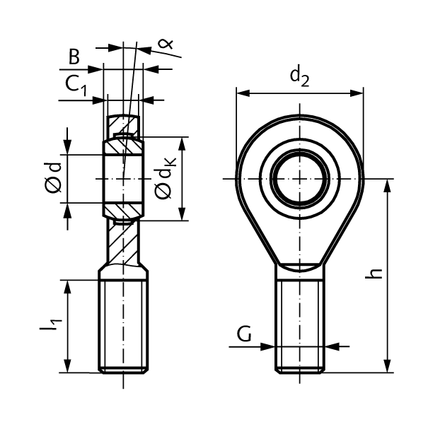 MÄDLER GmbH - Free CAD models - Rod Ends GAW DIN ISO 12240-4 (DIN 648 ...