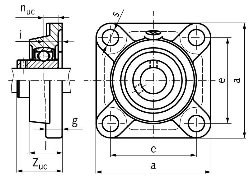 MÄDLER GmbH - Free CAD models - Ball Flange Bearings UCF (Grey Cast Iron) - TraceParts