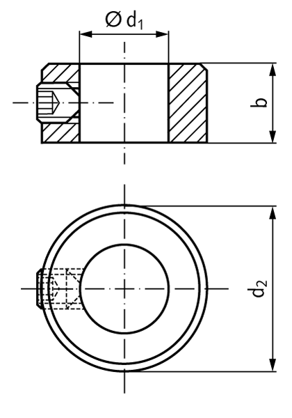MÄDLER GmbH - Free CAD models - Adjusting Rings DIN 705 A, with Hexagon Socket Set Screw ...