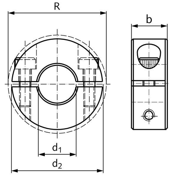 MÄDLER GmbH - Free CAD models - Shaft Collars, Clamp Collars Double ...