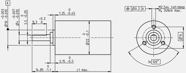 maxon motor ag - Free CAD models - Planetary Gearhead GP 22 A Ø22 mm, 0 ...