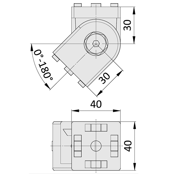 MONTECH AG - Kostenlose CAD Modelle - Gelenk GK-40-40 - TraceParts