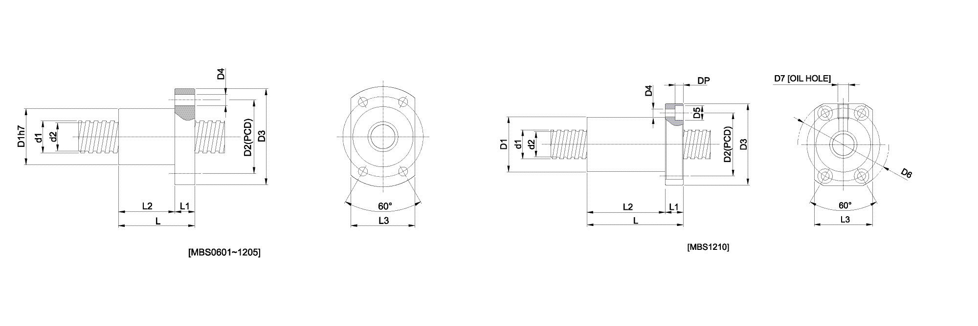 MOTRON Steuersysteme GmbH LINEAR DIVISION - Free CAD models - Miniature Ball screw: Flange nut ...