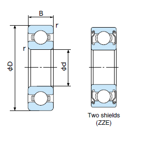 NACHI-Fujikoshi Corp. - 免费 CAD 模型 - Deep-Groove Ball Bearings Two ...