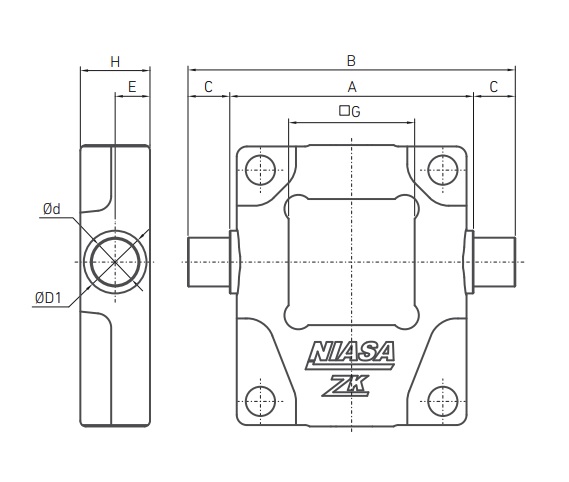 NIASA - Free CAD models - FLANGE WITH ZKV 90° BOLTS - TraceParts