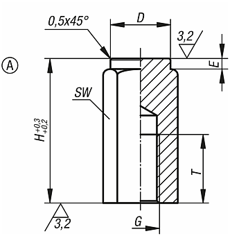 norelem - File CAD gratuiti - PIEDINO DEL DISPOSITIVO, G=M16 H=50 ...