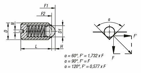 norelem - Kostenlose CAD Modelle - FEDERNDES DRUCKSTÜCK STANDARD ...