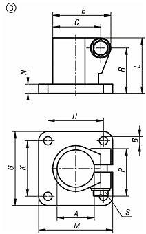 norelem - Free CAD models - Tube clamps base, stainless steel, form B ...