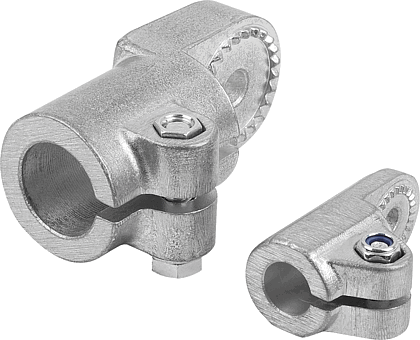 norelem - Free CAD models - Tube clamps swivel half aluminium, with ...