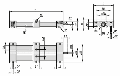 norelem - 免费 CAD 模型 - Double tube linear actuator - TraceParts