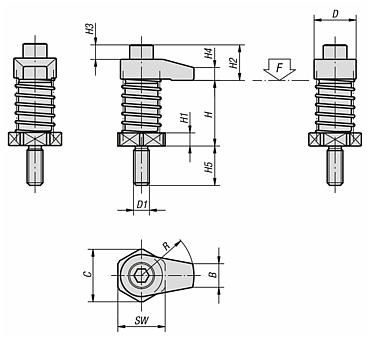 norelem - Free CAD models - Hook clamps with collar - TraceParts