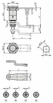 norelem - Archivos CAD gratuitos - Cierres de cuarto de vuelta con ...