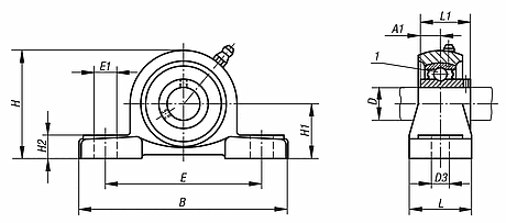 norelem - Free CAD models - Pillow block bearing pedestal type UCP ...