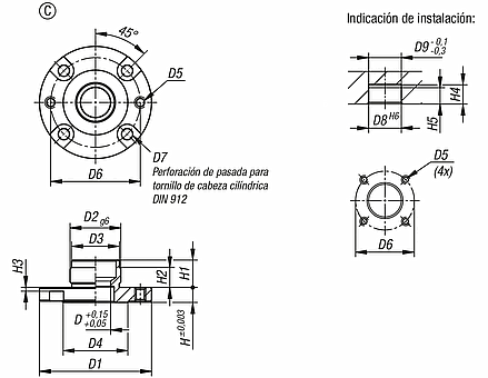 norelem - Archivos CAD gratuitos - Casquillos receptores de acero para ...
