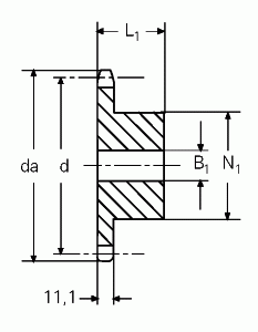 NOZAG - Free CAD models - Sprockets, 12B-1 - TraceParts