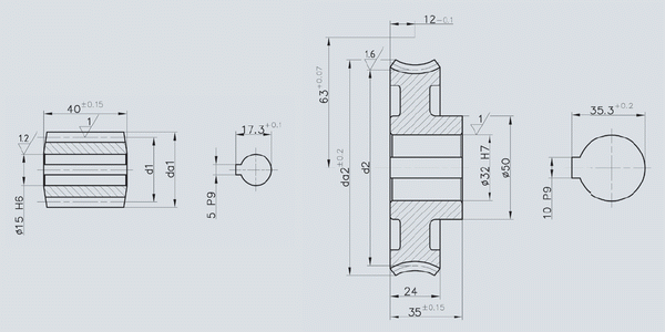 NOZAG - Free CAD models - Worm gear units, hollow worms, centre ...