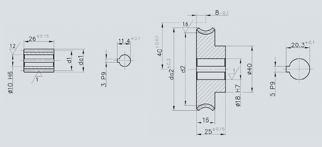 NOZAG - Free CAD models - Worm gear units, hollow worms, centre ...