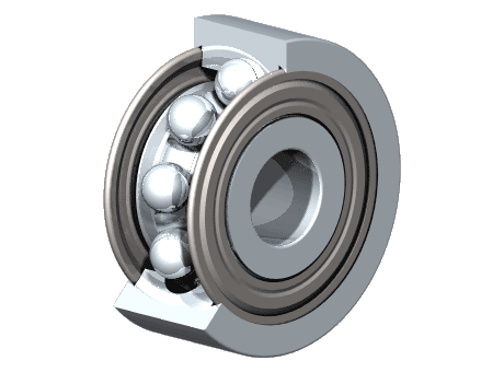 NSK - Free CAD models - Single row ball bearings - Miniature - Shielded ...