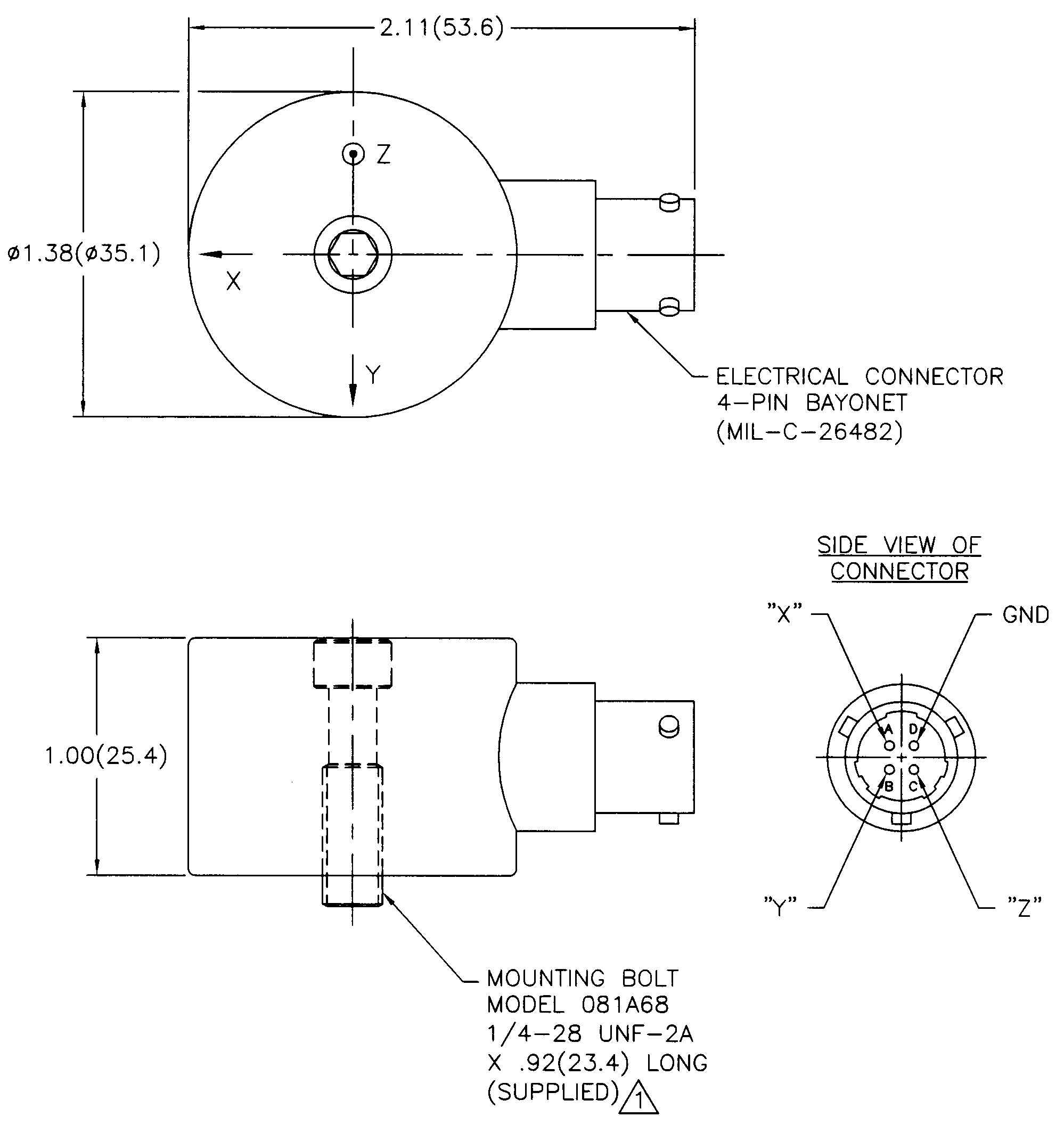 PCB Piezotronics - Free CAD models - piezoelectric accelerometer, ICP ...