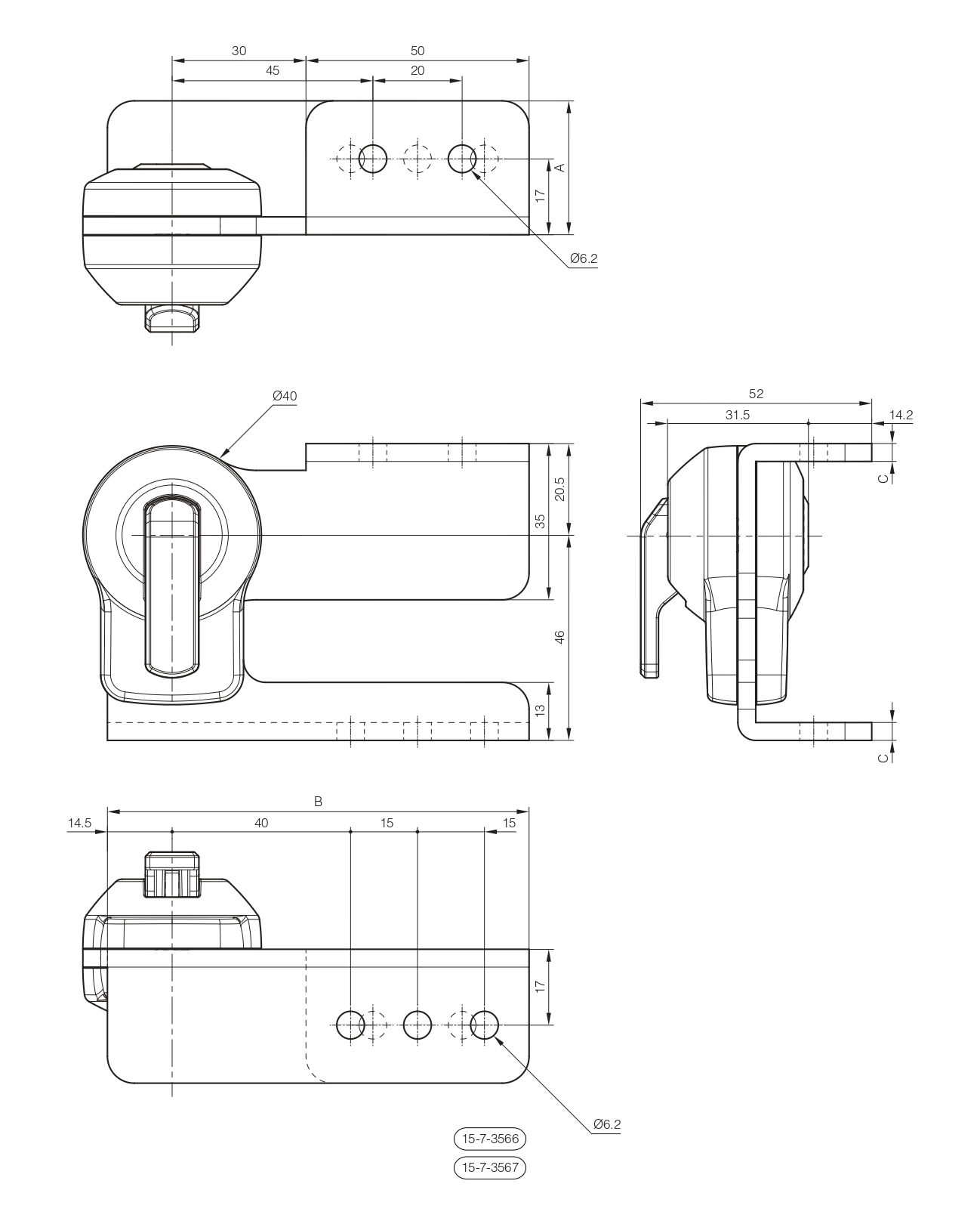 PINET INDUSTRIE - Free CAD models - Multi angle locking hinge A with ...