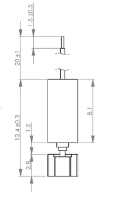 Precision Microdrives - 無料のCADモデル - Model No.303-102 - 3mm Vibration ...