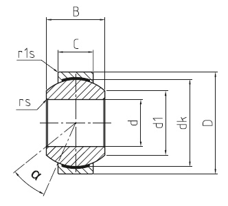 ROLLON - Free CAD models - DGE...FW DURBAL radial-spherical plain bearing sliding combination ...
