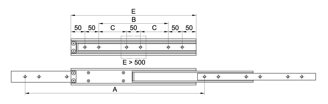 ROLLON - Free CAD models - Telescopic Rail, NTU59-41.5DC Over extension ...