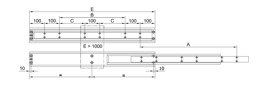 ROLLON - Free CAD models - Telescopic Rail, NTV100-34 Full extension ...