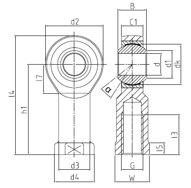 ROLLON - Free CAD models - DSI...T/K DURBAL standard-rod ends with ...