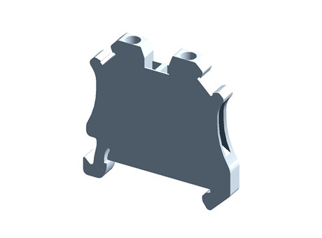 RS Americas - Free CAD models - Din rail terminal block,UT2.5,grey ...