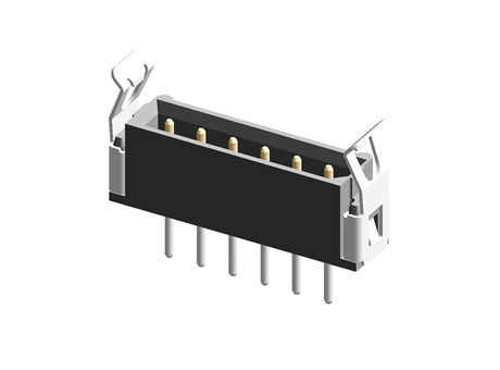 RS Group - Free CAD models - 6w SIL vertical pc tail plug latched ...