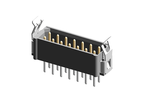 RS Group - Free CAD models - 14w DIL vertical pc tail plug latched ...