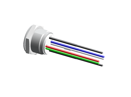 RS Group - Free CAD models - Switch, RGB LED ring, 500mm Wire - TraceParts